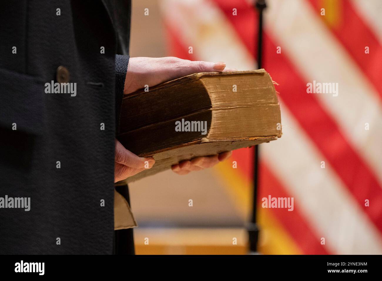 New York, New York, USA. 25th Nov, 2024. Jessica Tisch takes an oath as ...