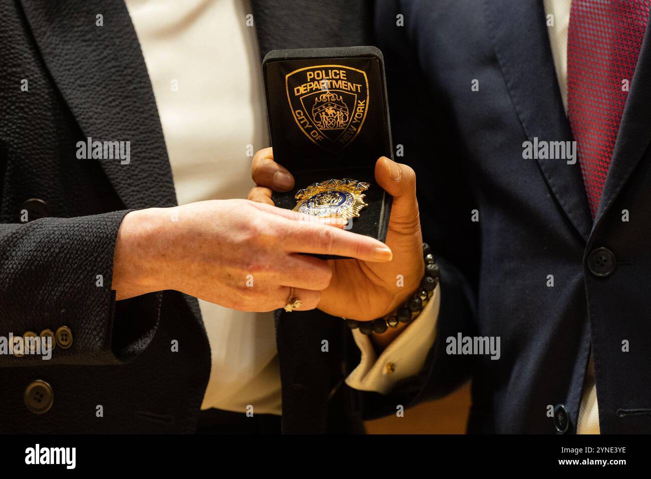 New York, USA. 25th Nov, 2024. Jessica Tisch presented with ...