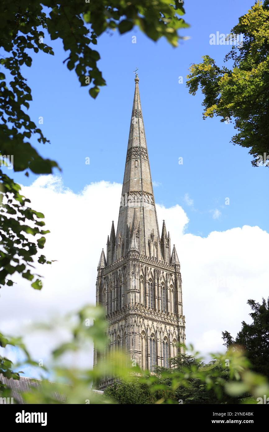 Salisbury Cathedral spire Salisbury Wiltshire England the tallest ...