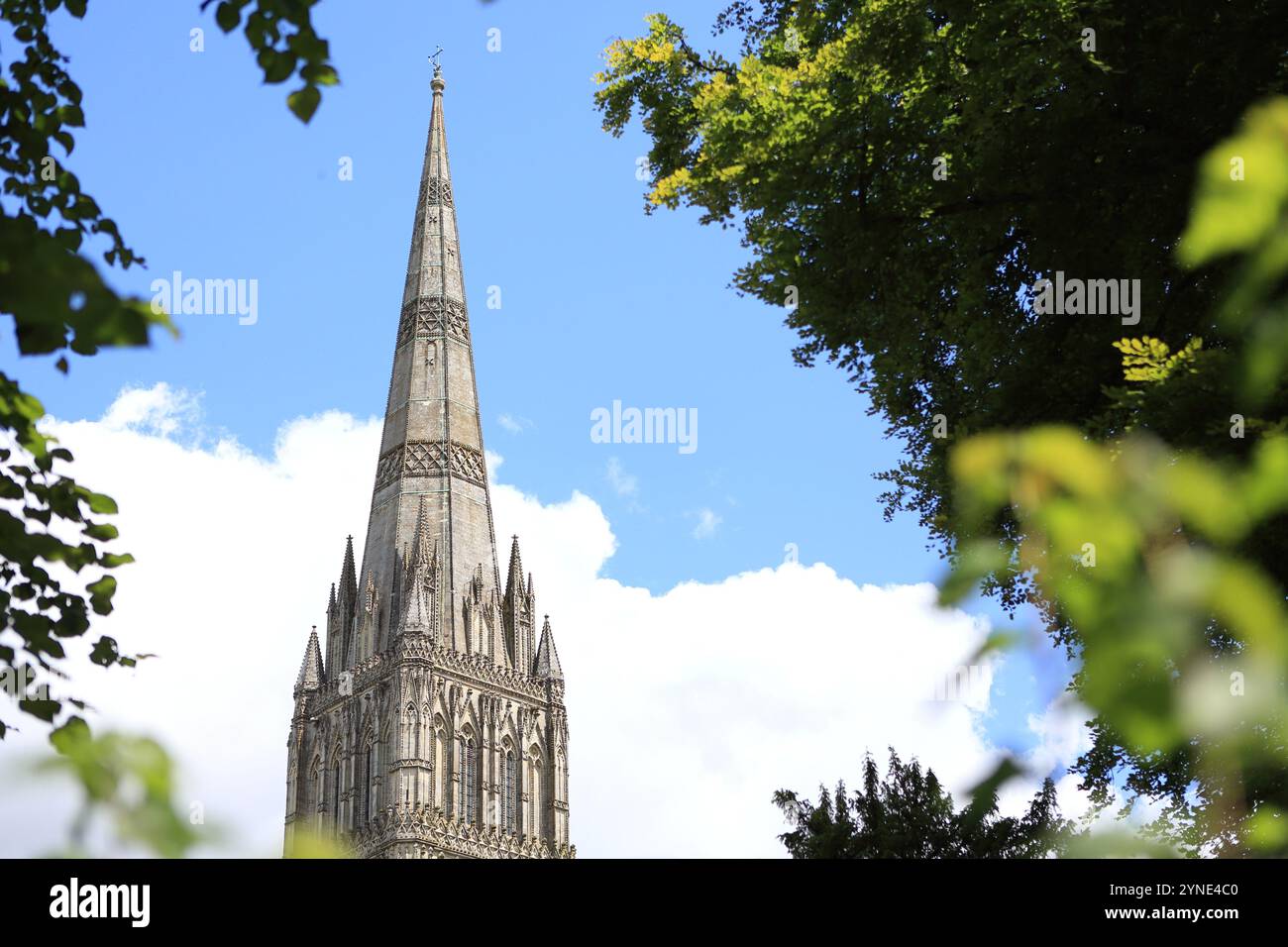 Salisbury Cathedral spire Salisbury Wiltshire England the tallest ...
