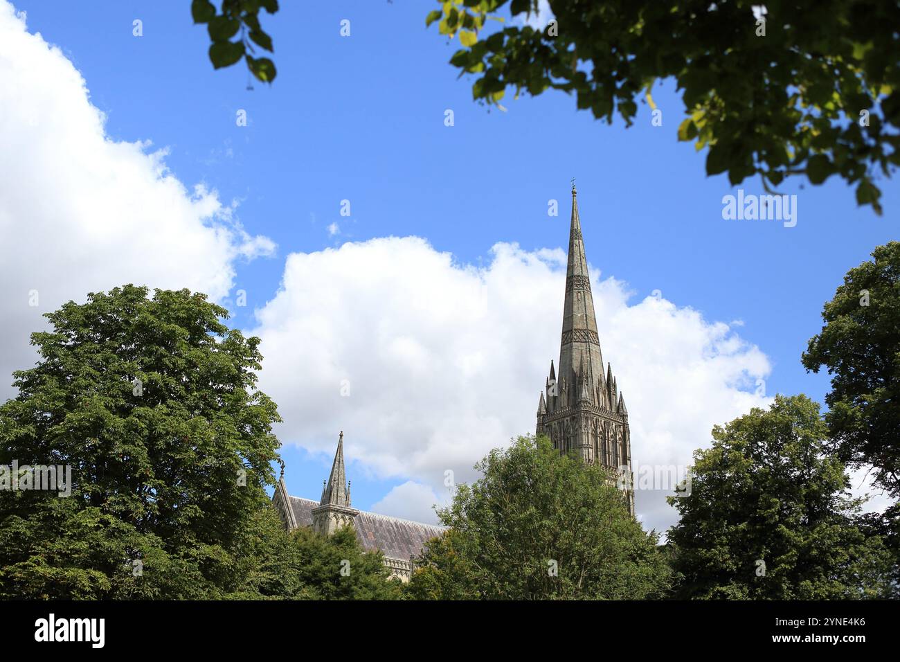 Salisbury Cathedral spire Salisbury Wiltshire England the tallest ...