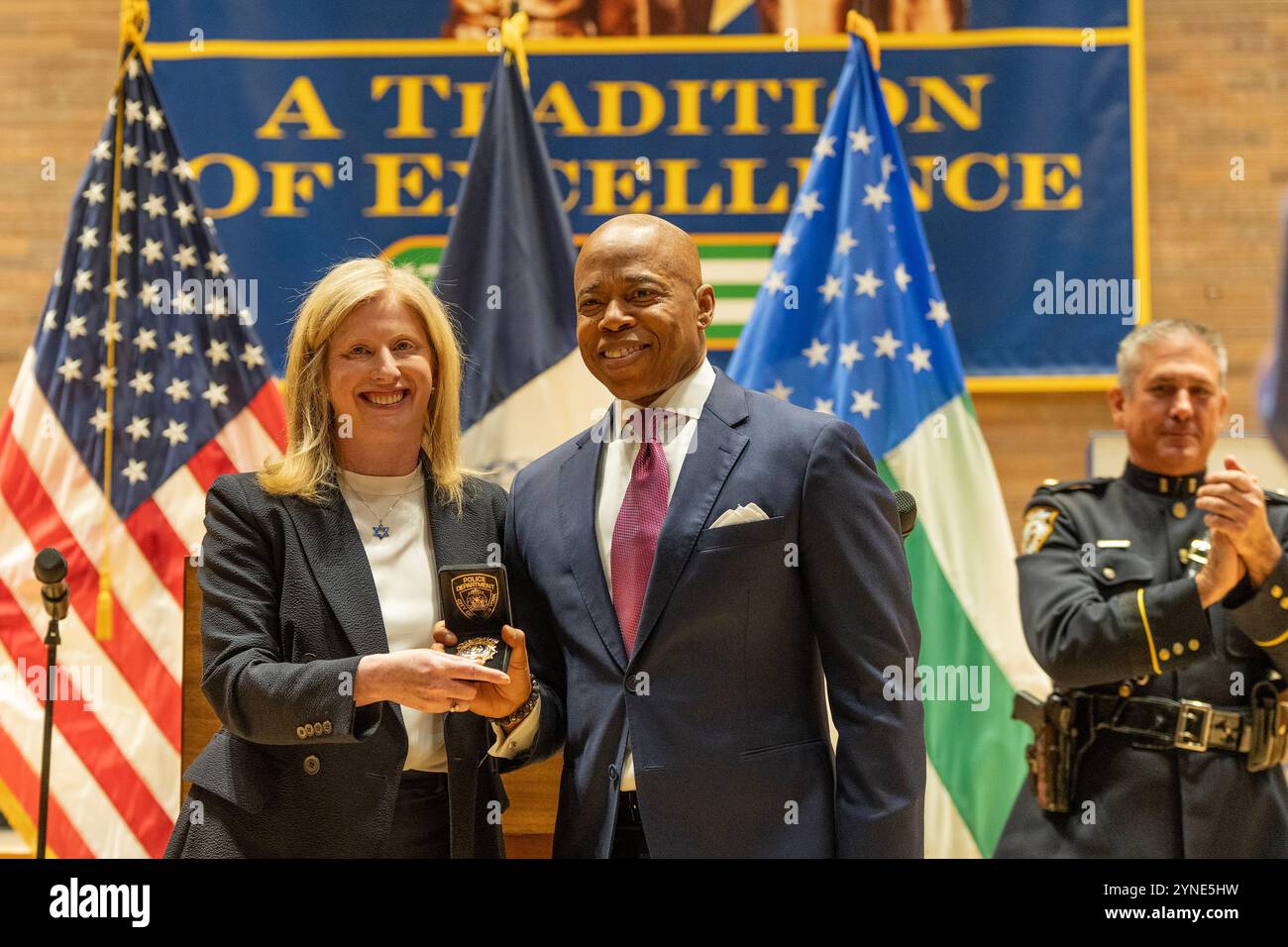 New York, USA. 25th Nov, 2024. Jessica Tisch presented with ...