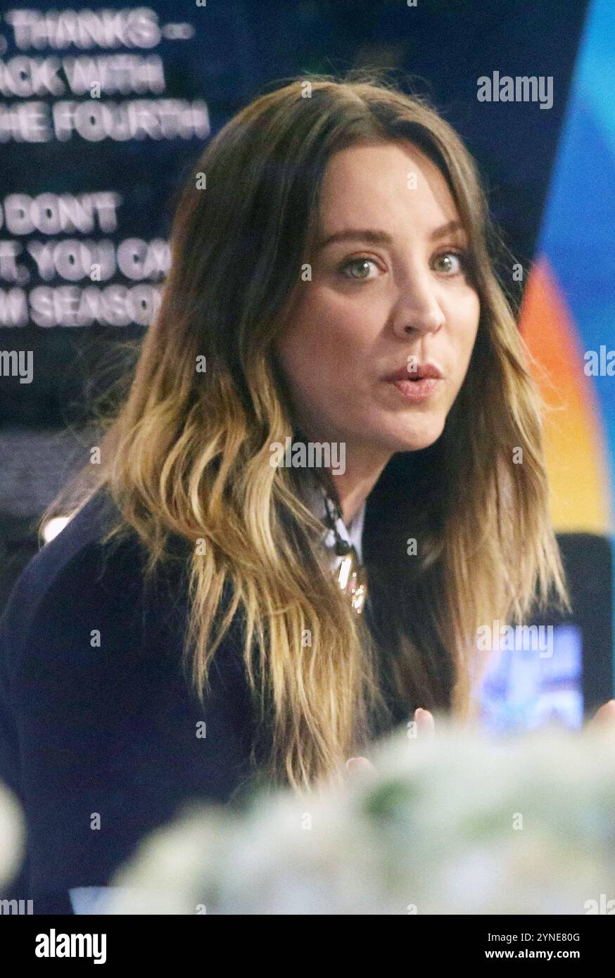 New York, NY, USA. 25th Nov, 2024. Kaley Cuoco seen at NBC's Today Show ...