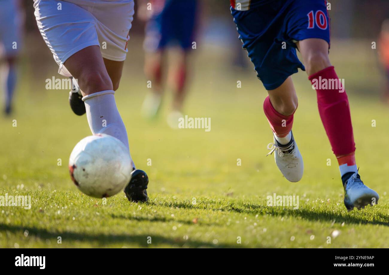 Closeup of Soccer Player Legs in Run. Young Player Running Football ...