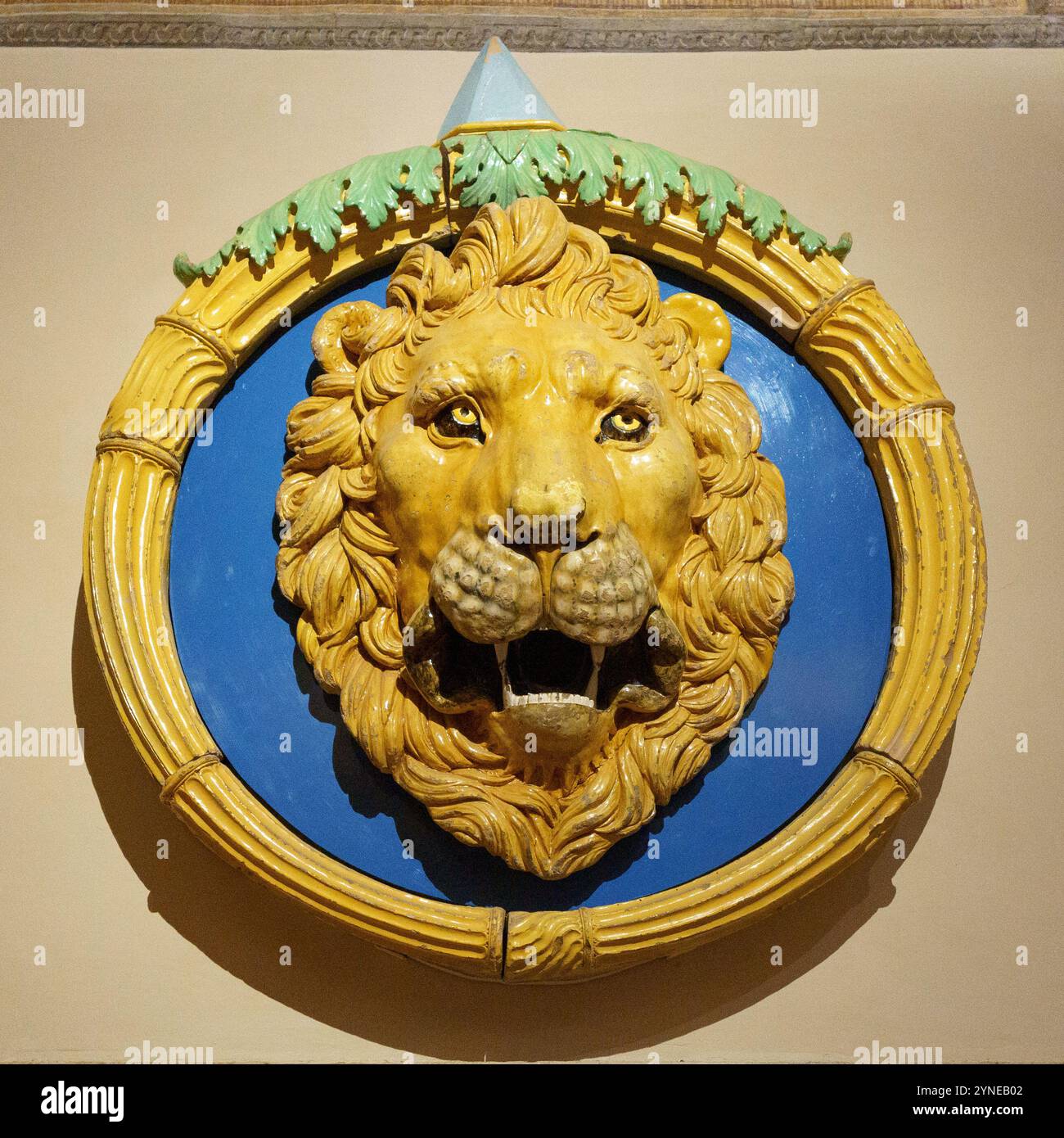 Rome, Italy - 25 August 2024: lions head (ornamental medallion) built ...