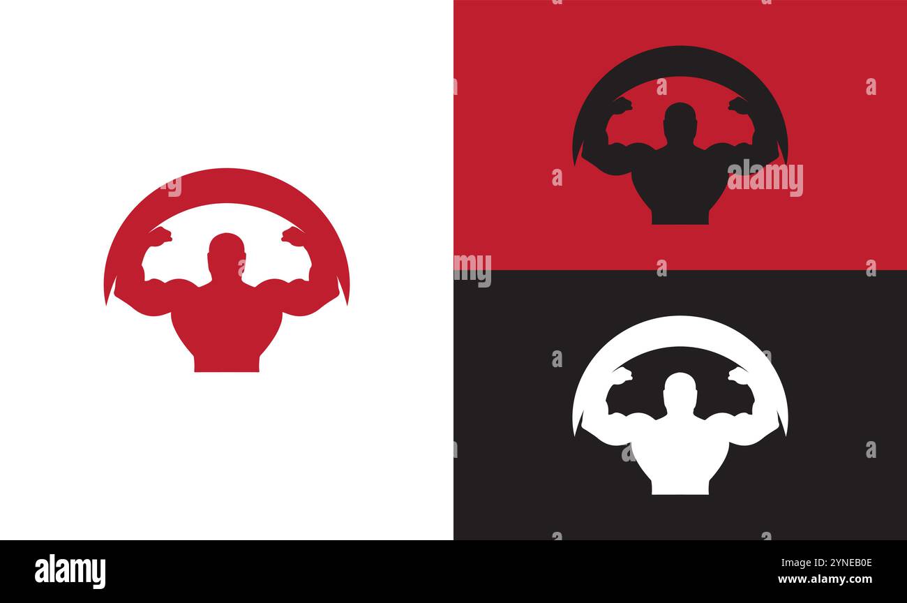 Gym icon, Body building icon, Muscle, arm, bicep, power, protein, man ...