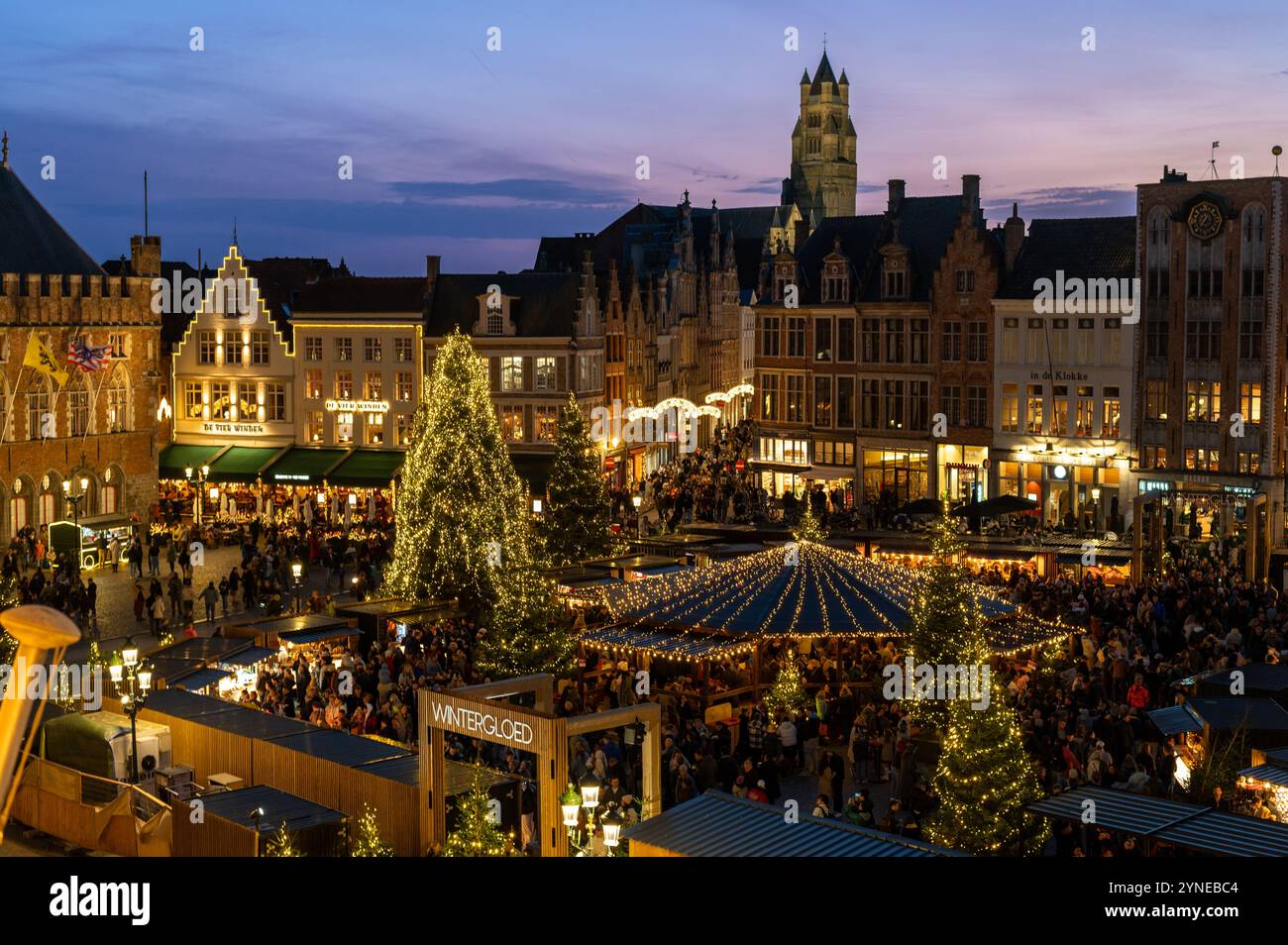 Christmas Market in Bruges, Belgium Stock Photo - Alamy