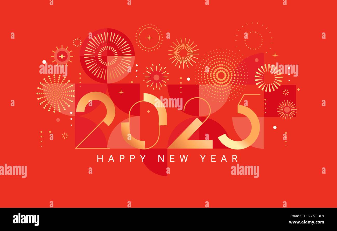 Golden logo new year 2025 Stock Vector Images - Alamy