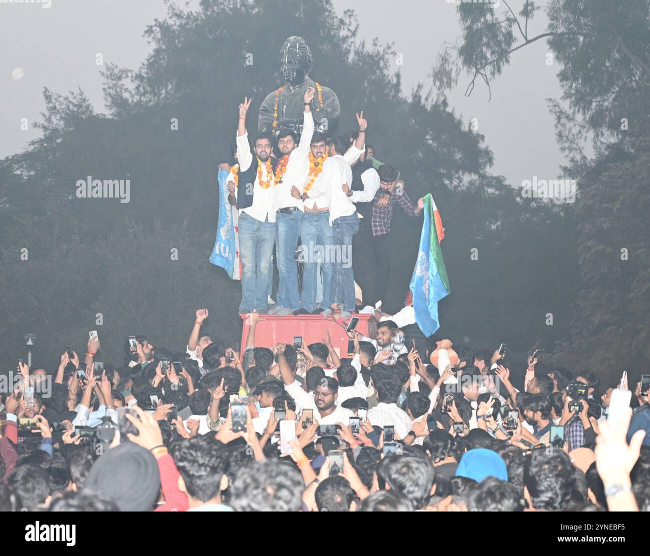 NEW DELHI, INDIA - NOVEMBER 25: Newly winning DUSU President Ronak ...