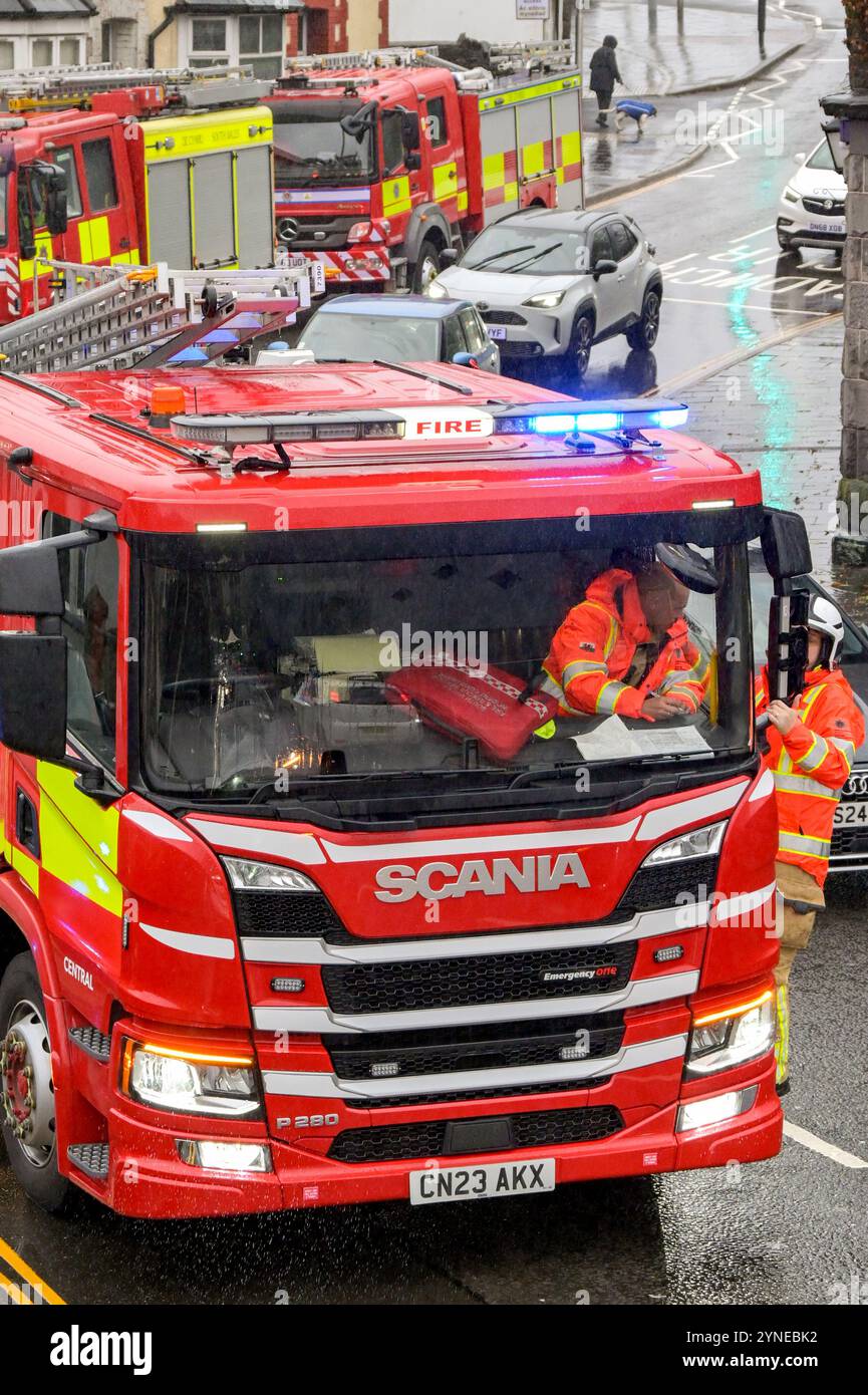 Pontypridd, Wales, UK - 24 November 2024: Fire engine of the South ...