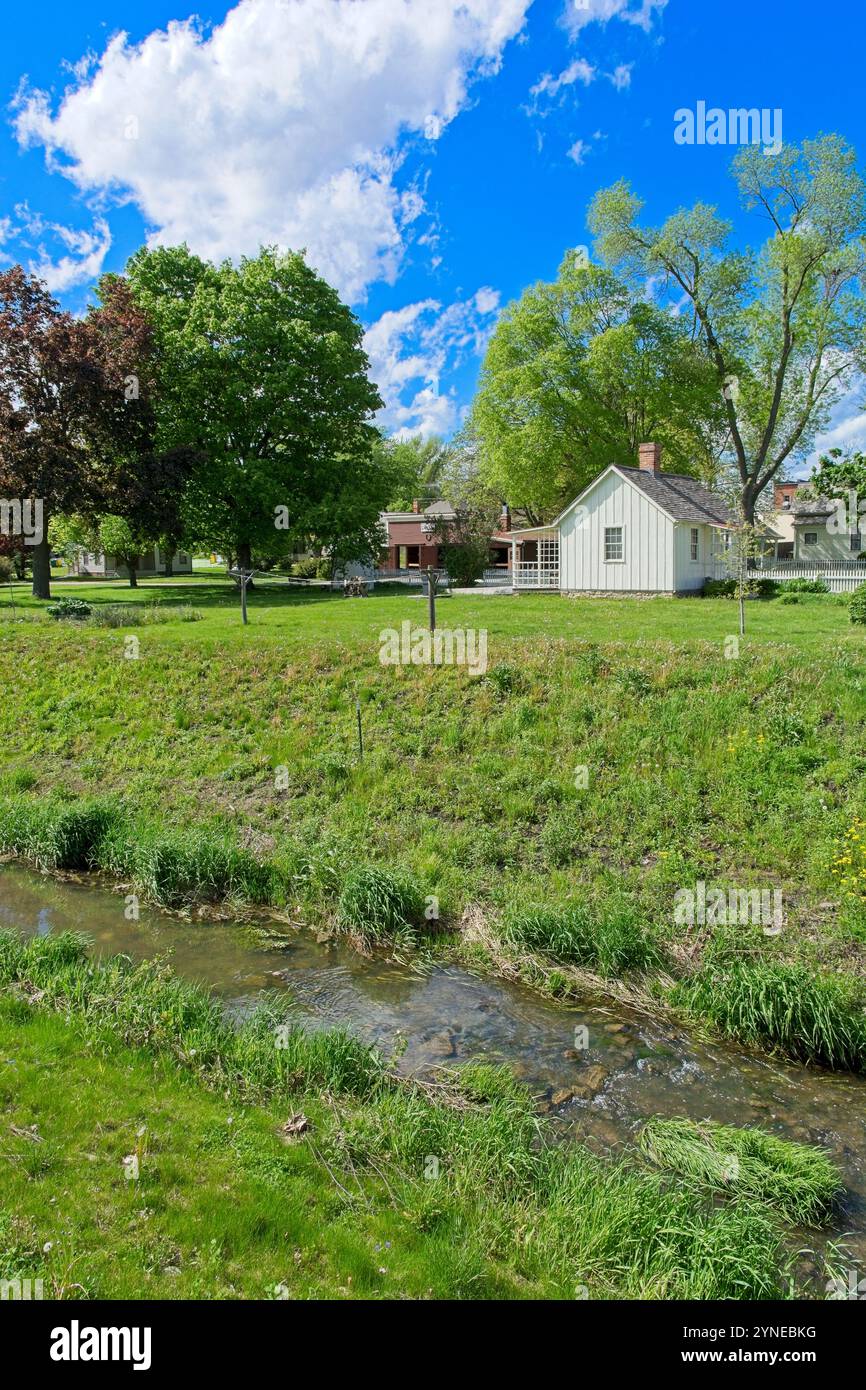 Hoover Creek meandering through West Branch behind Herbert Hoover’s ...