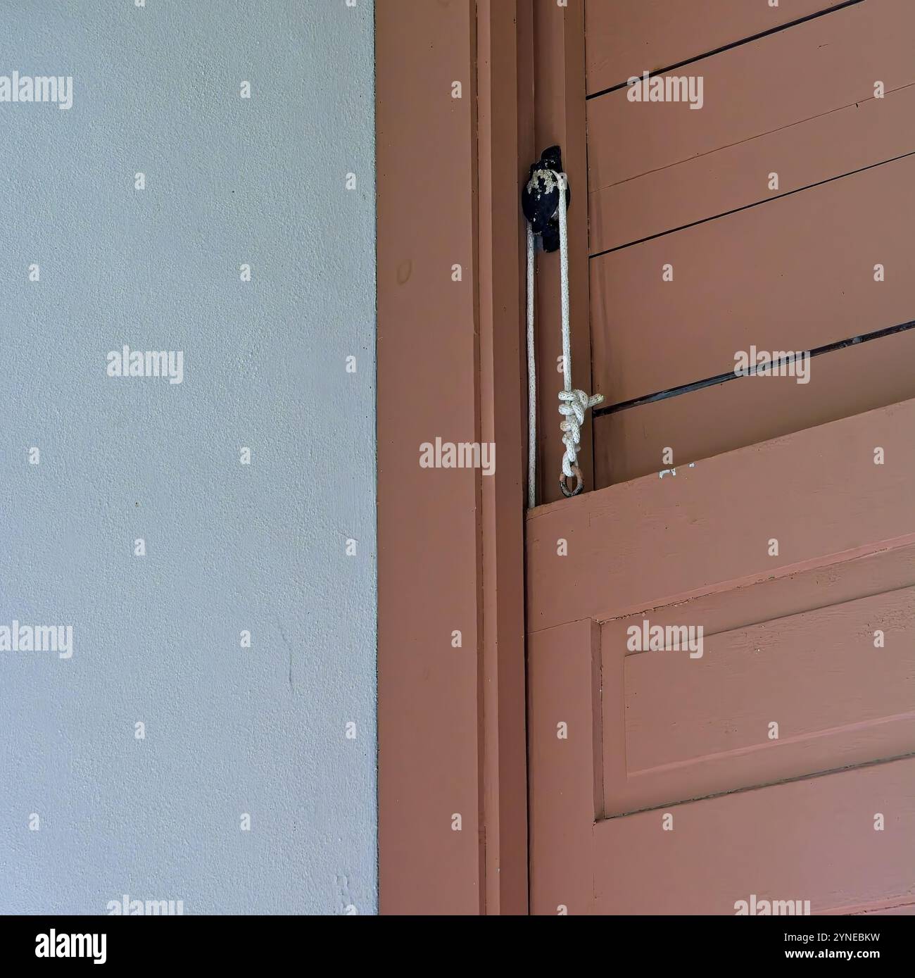 Sash cord on weight and pulley window Stock Photo - Alamy