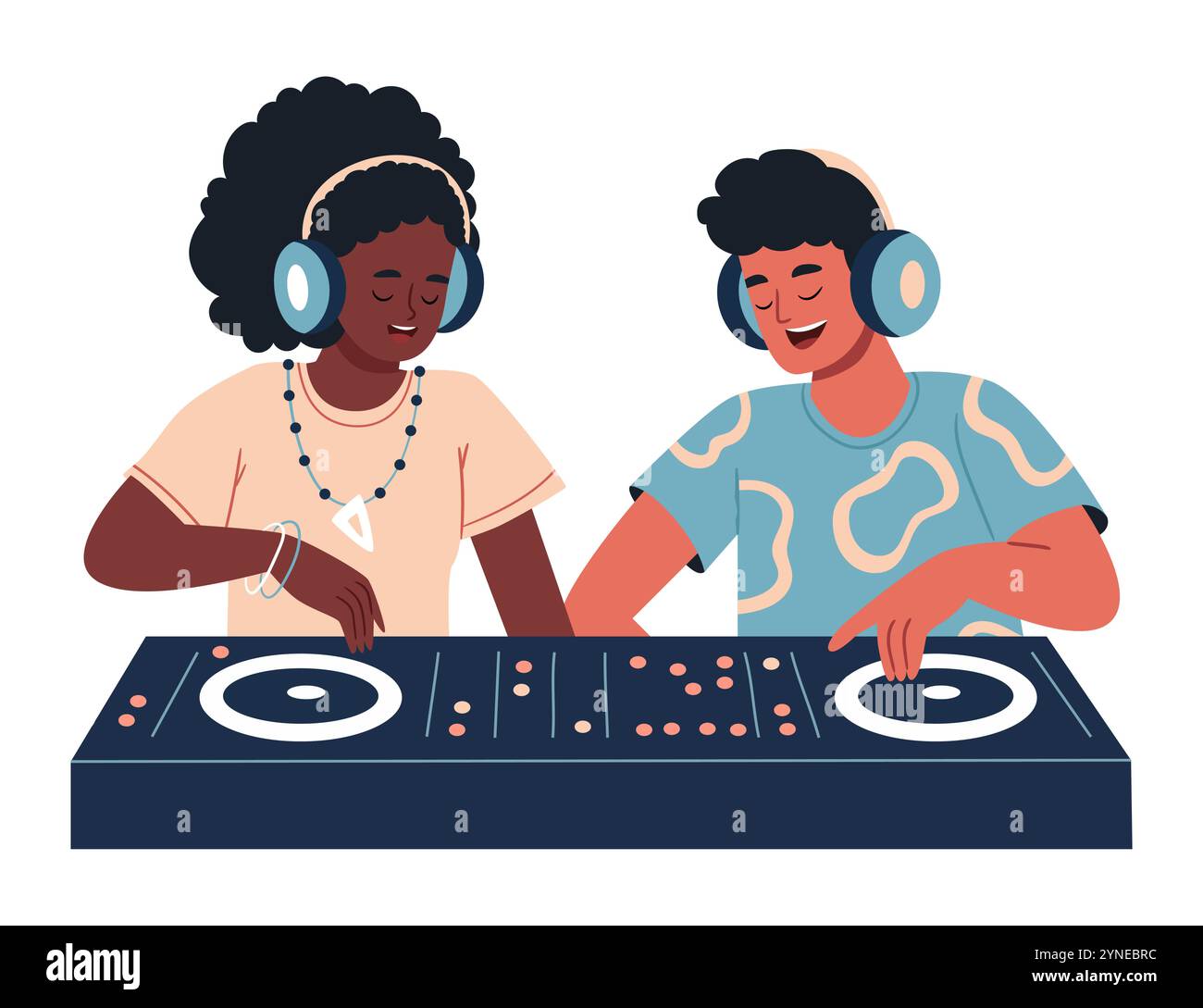 Dj duo Stock Vector Images - Alamy