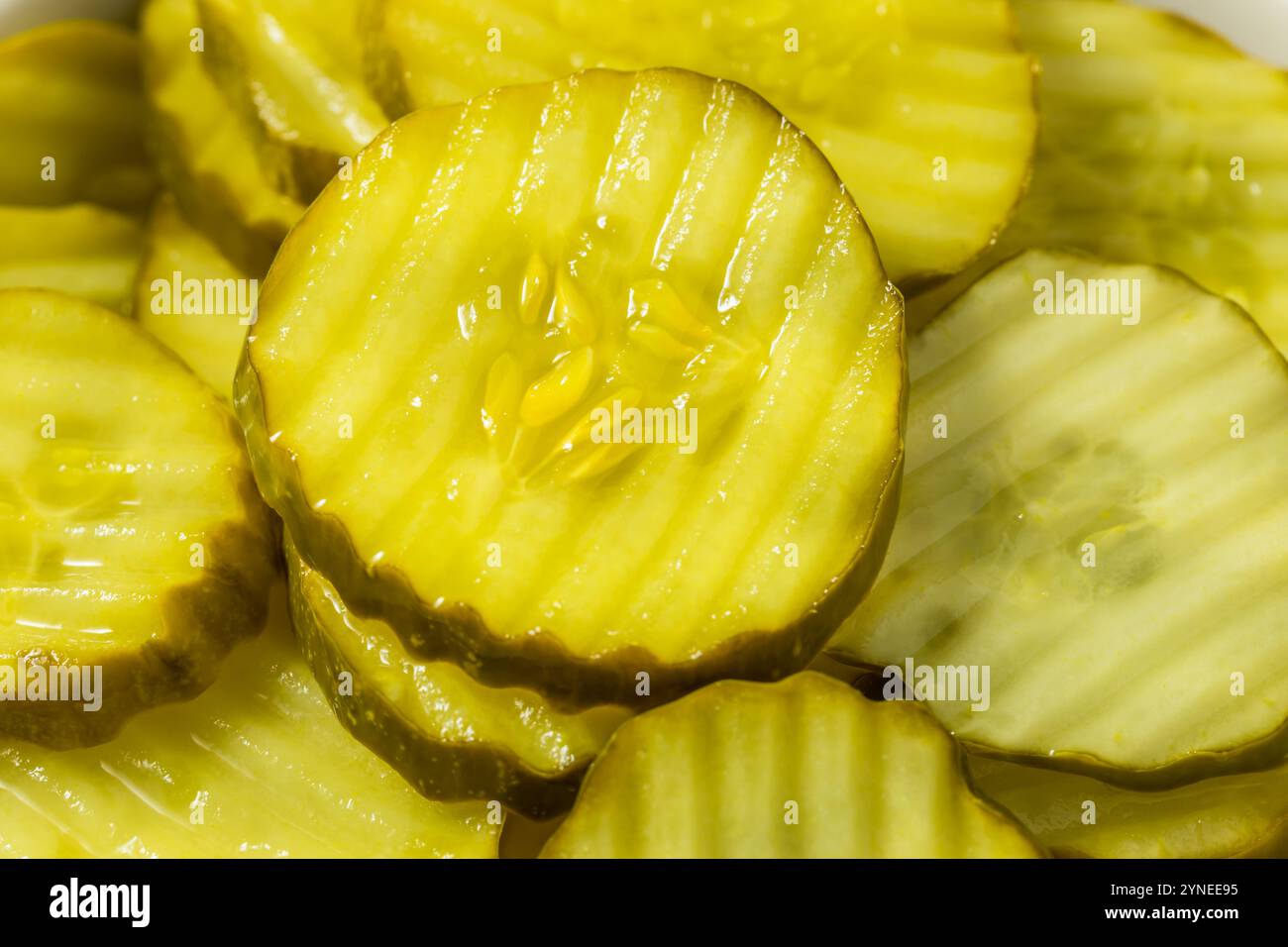 Homemade Organic Dill Pickle Slices in a Bowl Stock Photo - Alamy
