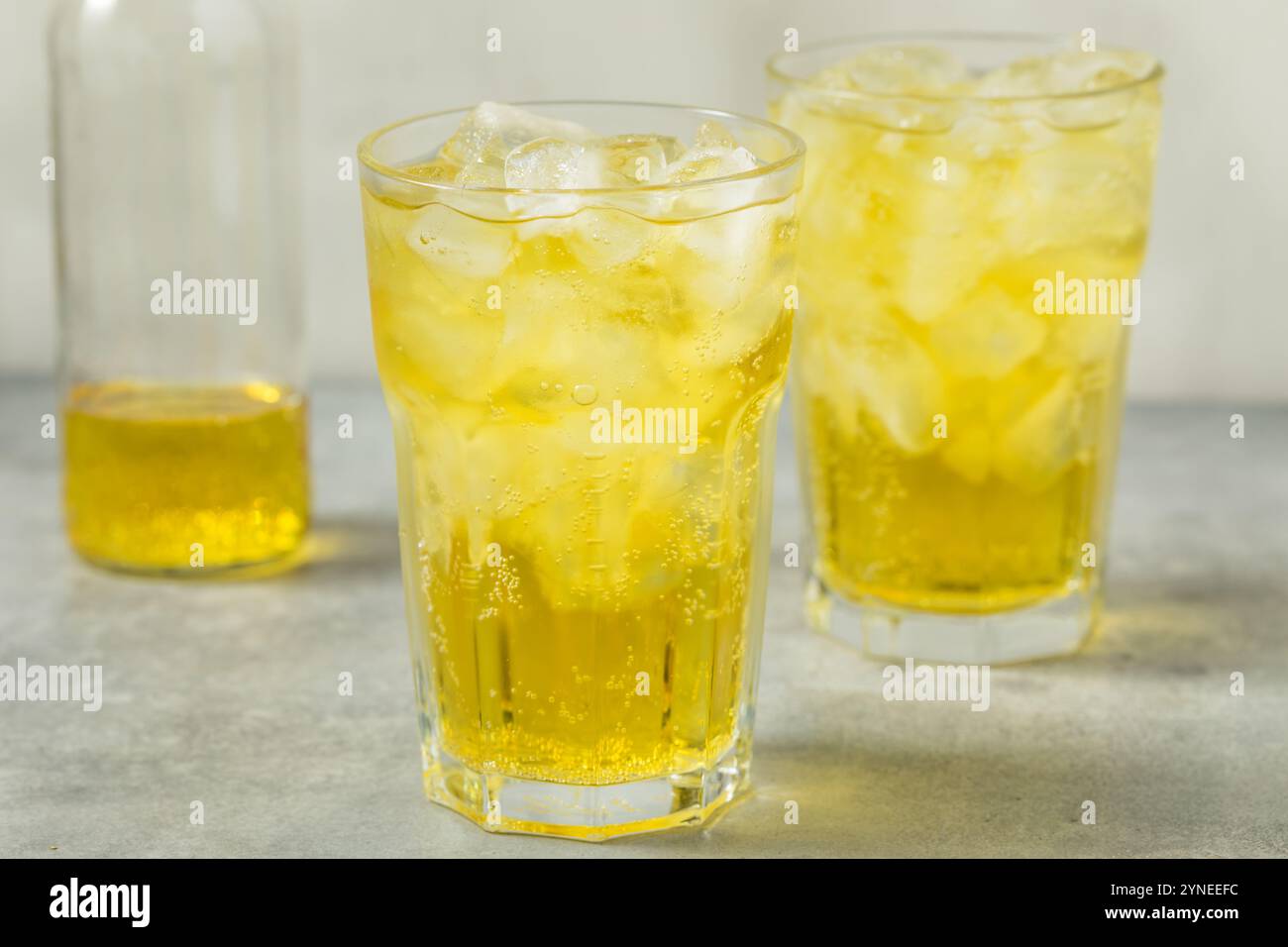 Refreshing Cold Iced Cream Soda in a Glass Ready to Drink Stock Photo ...