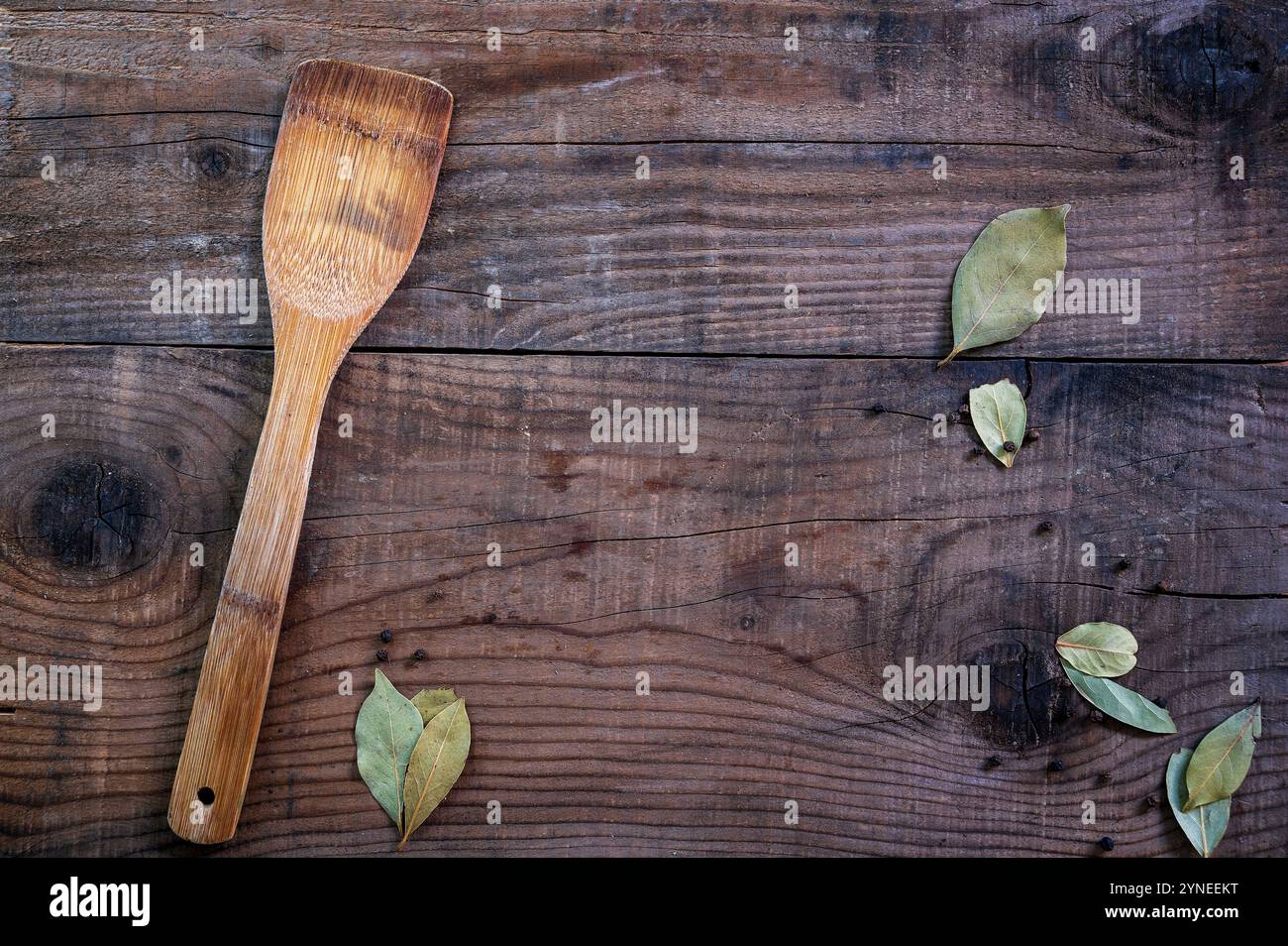 Wooden Food oriented rustic theme Background with copy space, wooden ...