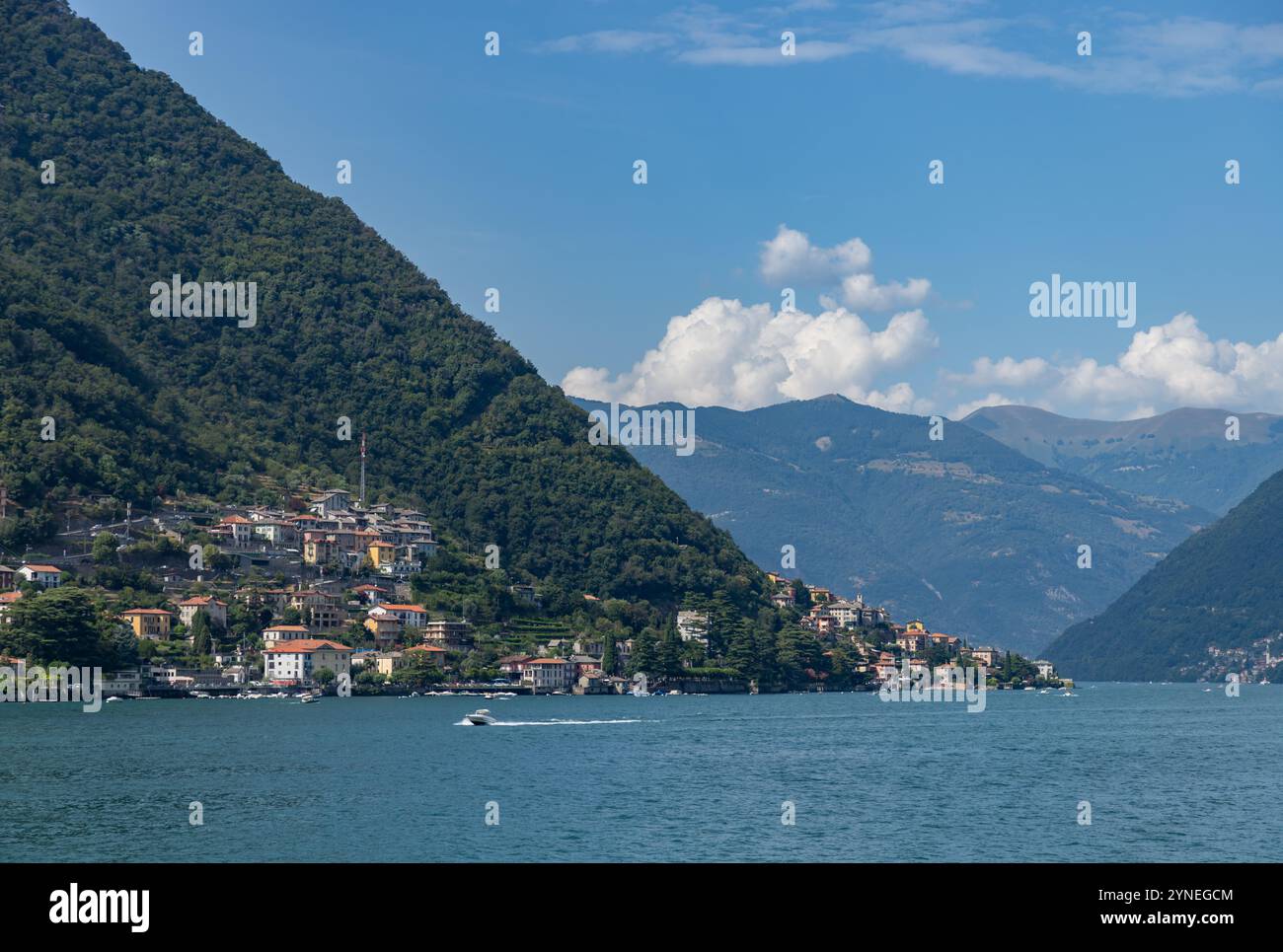 A picture of the towns of Laglio and Torriggia in Lake Como Stock Photo ...