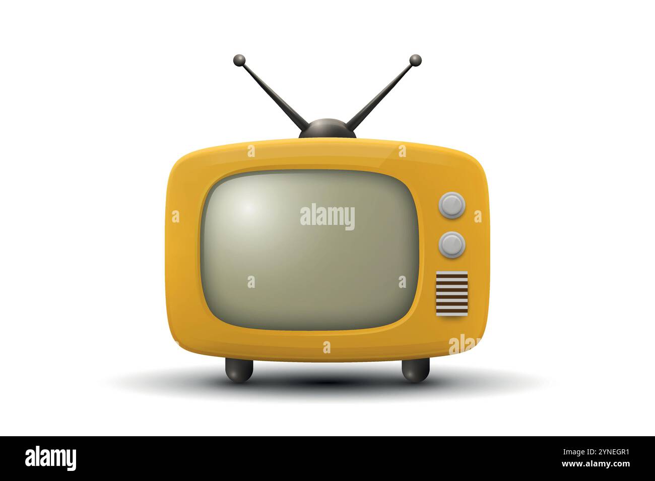 Vector 3D Realistic Retro TV Set Icon. Retro TV Symbol for Web, App ...
