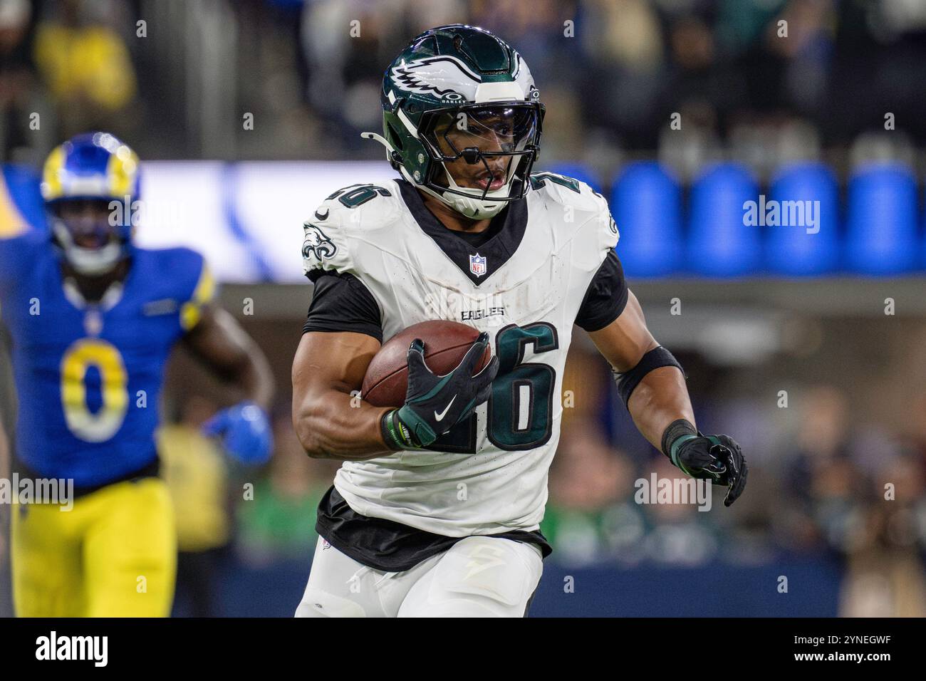 Philadelphia Eagles running back Saquon Barkley (26) runs the ball ...