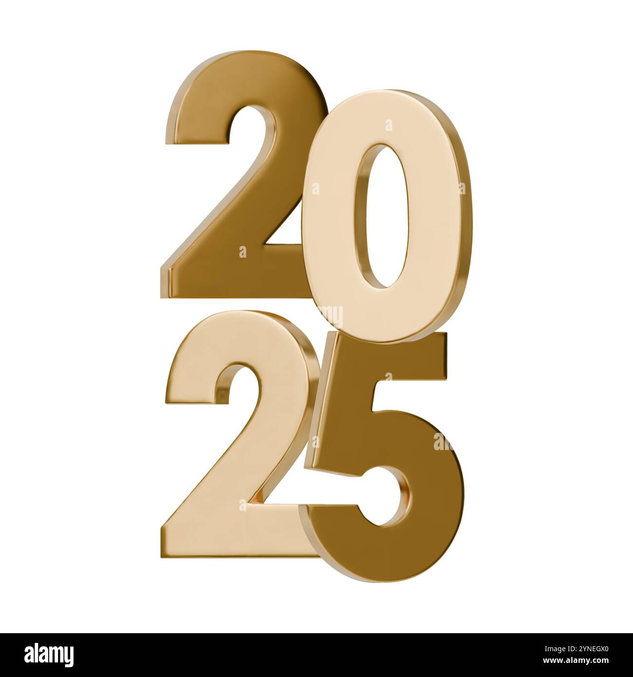 2025 3d gold numbers hi-res stock photography and images - Alamy