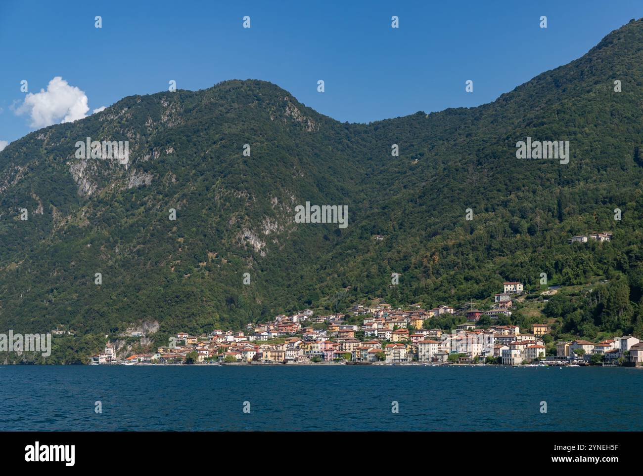 A picture of the town of Lezzeno in Lake Como Stock Photo - Alamy