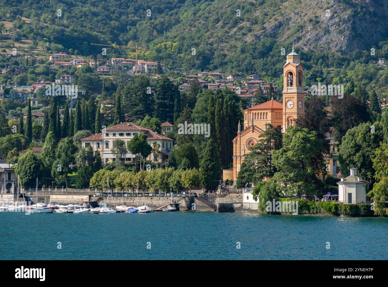 A picture of the Church of San Lorenzo in Tremezzo, Lake Como Stock ...