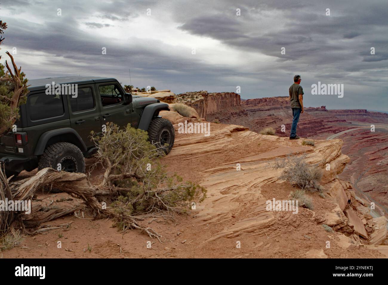 Extreme jeeping in desert outback near Moab, Utah, United States Stock ...