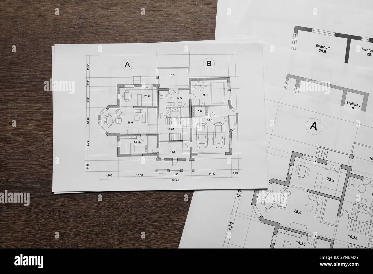 Office interior top view architectural hi-res stock photography and ...