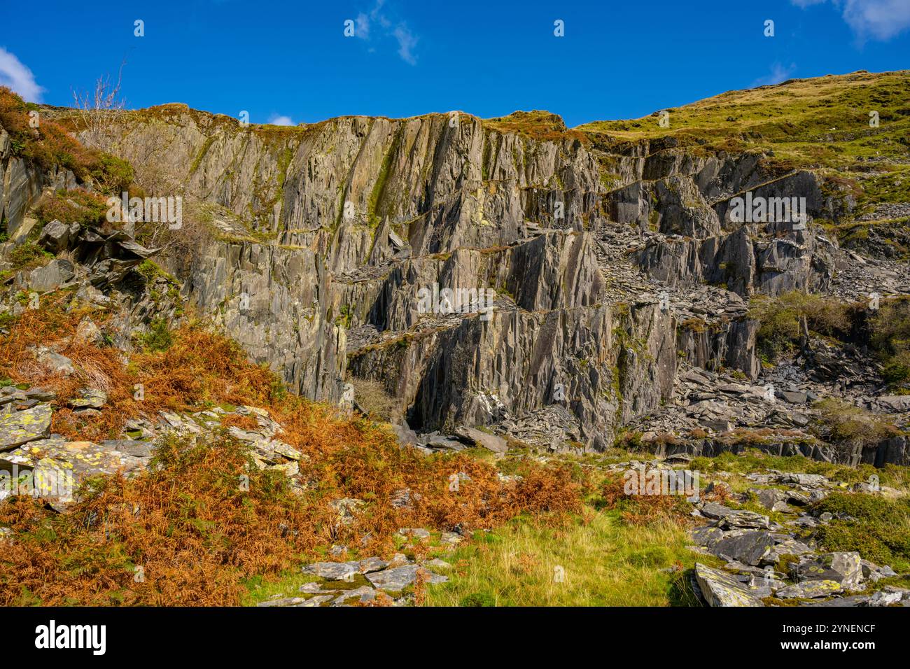 Cwm Ystradllyn and Gorseddau and Prince of Wales Slate Quarries Stock ...