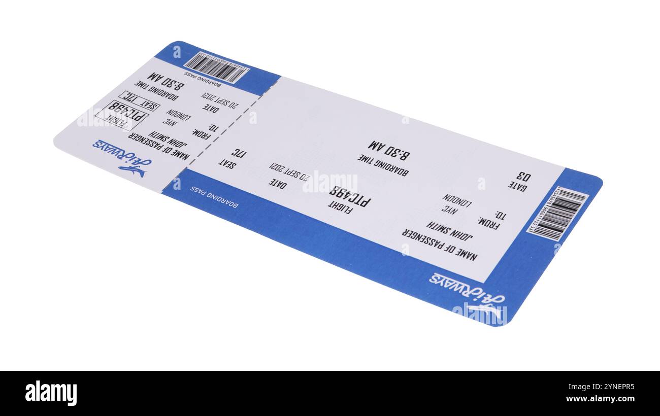 Flight ticket to london Cut Out Stock Images & Pictures - Alamy