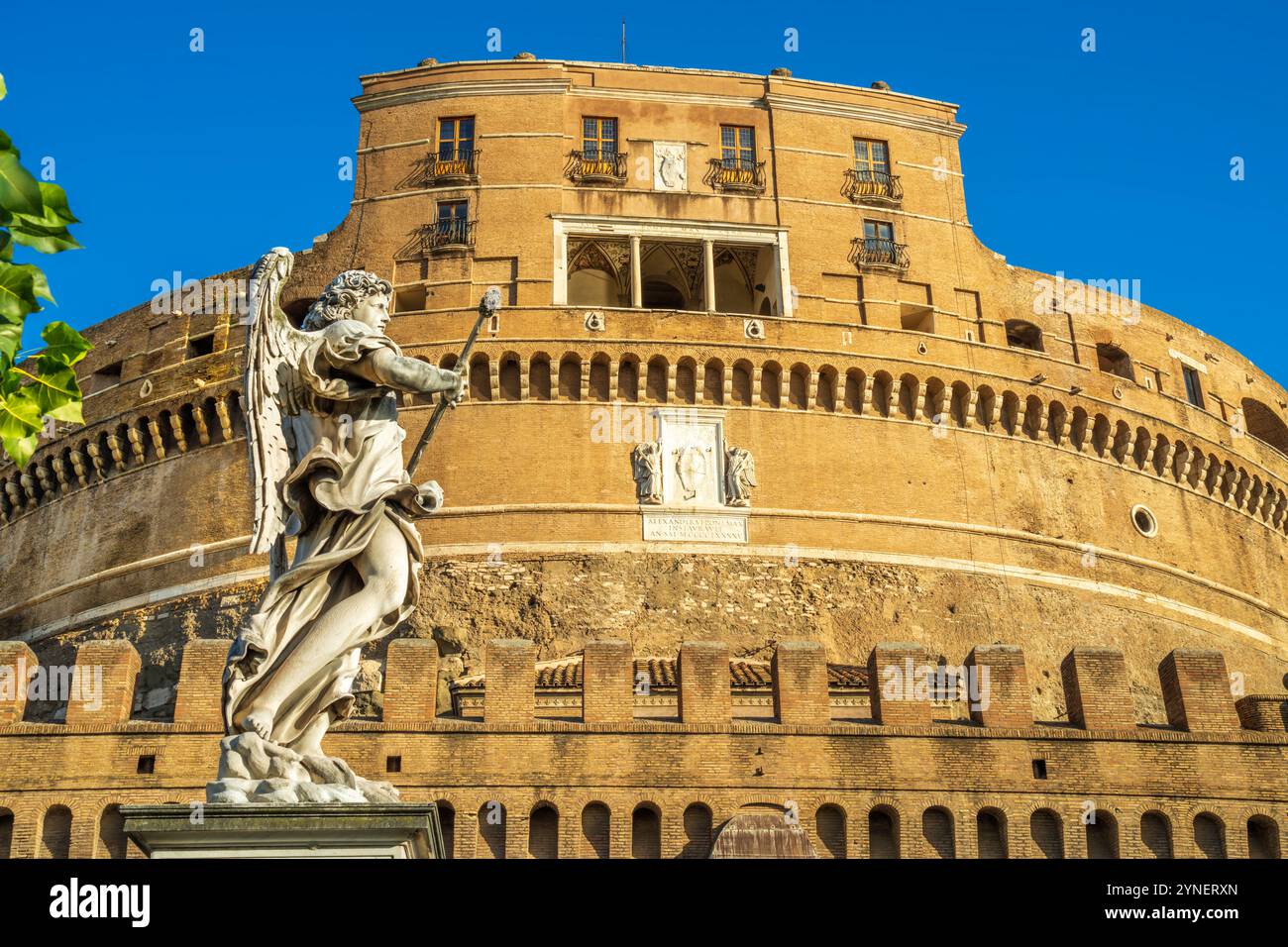 Castle of the Holy Angel, Castel Sant'Angelo in Rome. Built as a Mausoleum for Hadrian, Popes ...