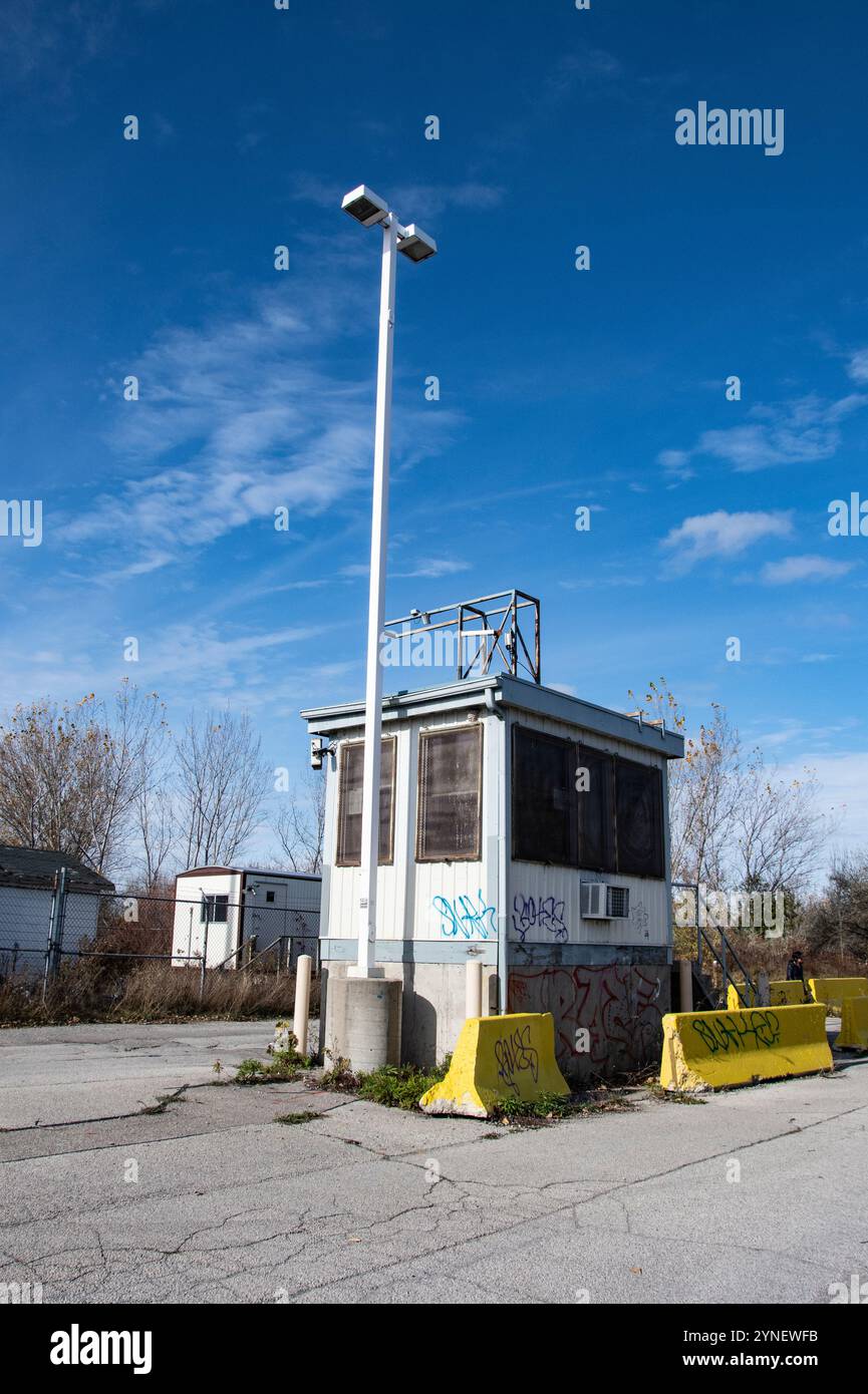 Kiosk at Tommy Thompson Park in Scarborough, Toronto, Ontario, Canada ...
