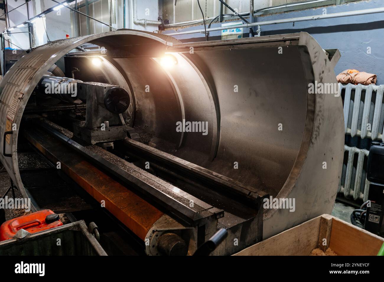Working automatic lathe machine, close up Stock Photo - Alamy