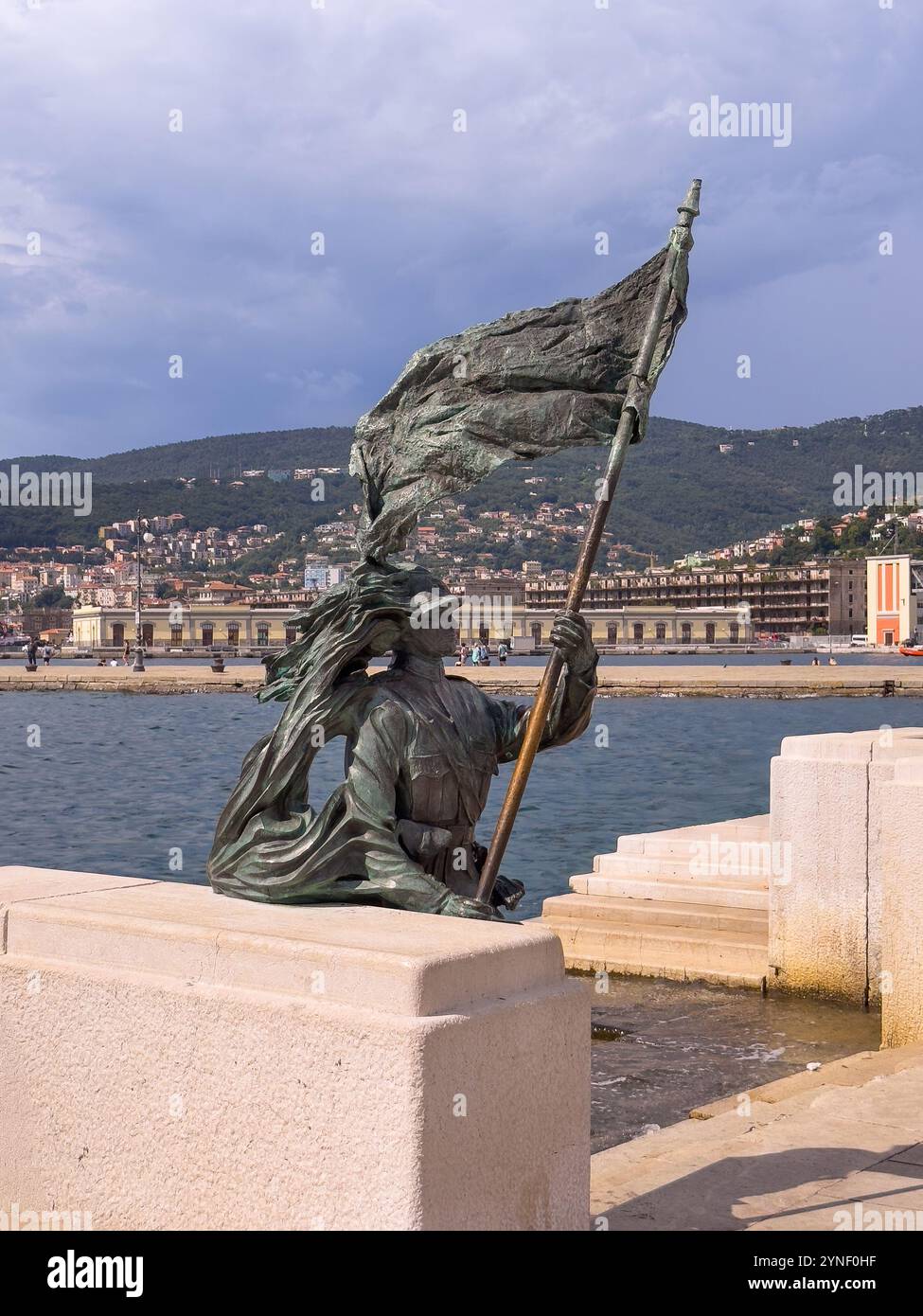 Trieste, Italy - June 27, 2024: Le Ragazze di Trieste statue of soldier ...