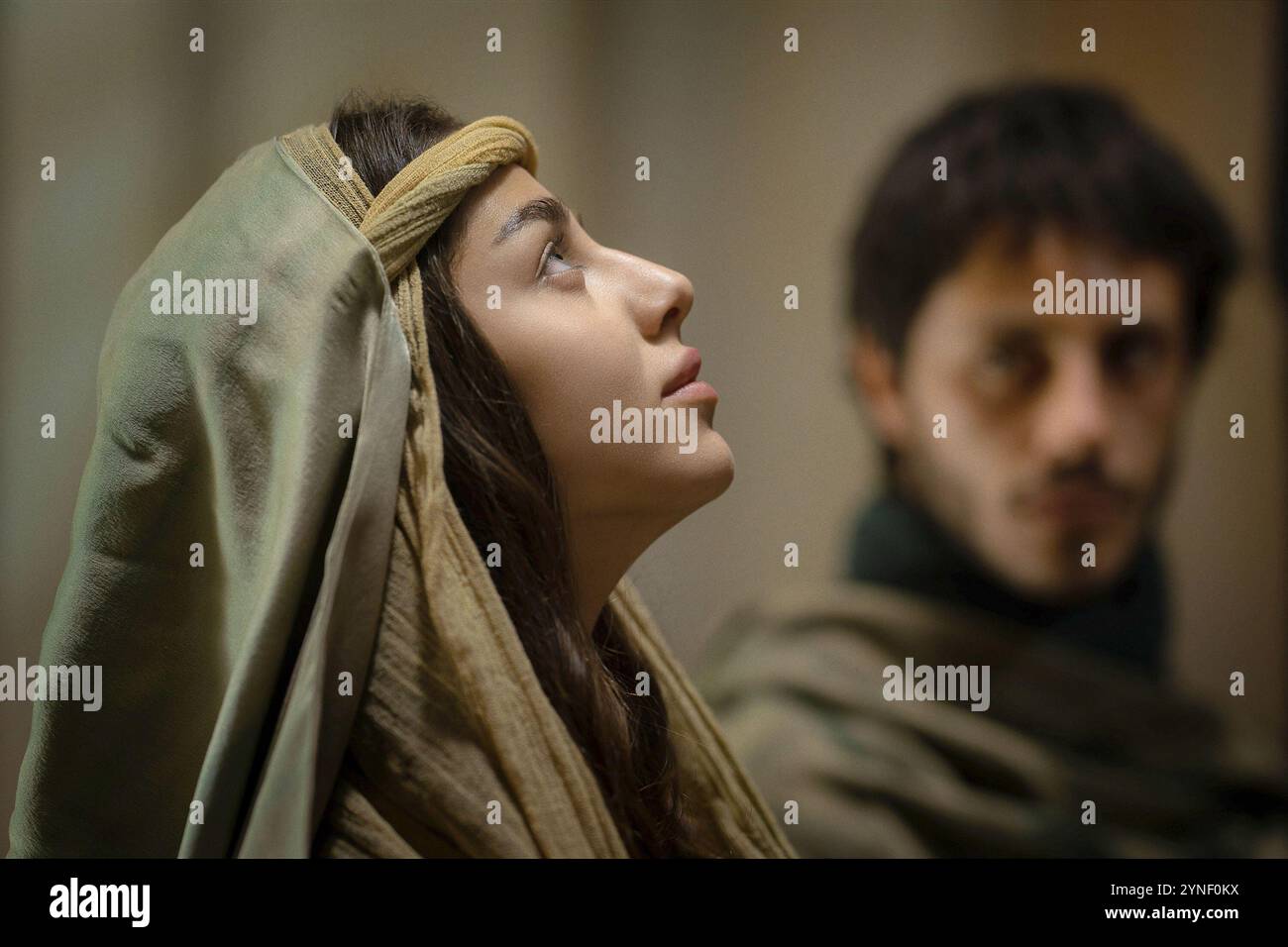 MARY, from left: Noa Cohen as Mary, Ido Tako as Joseph, 2024. ph ...