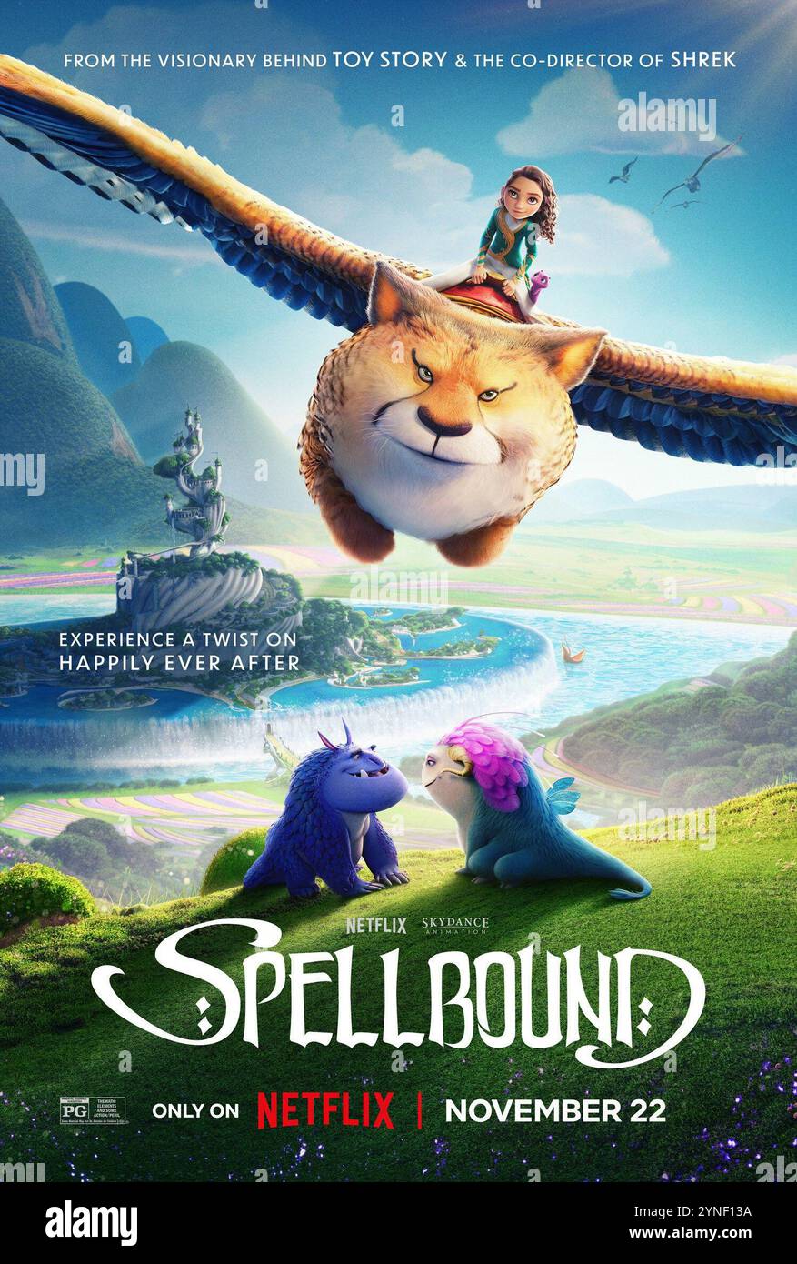 SPELLBOUND, US poster, Princess Ellian (top, voice: Rachel Zegler ...