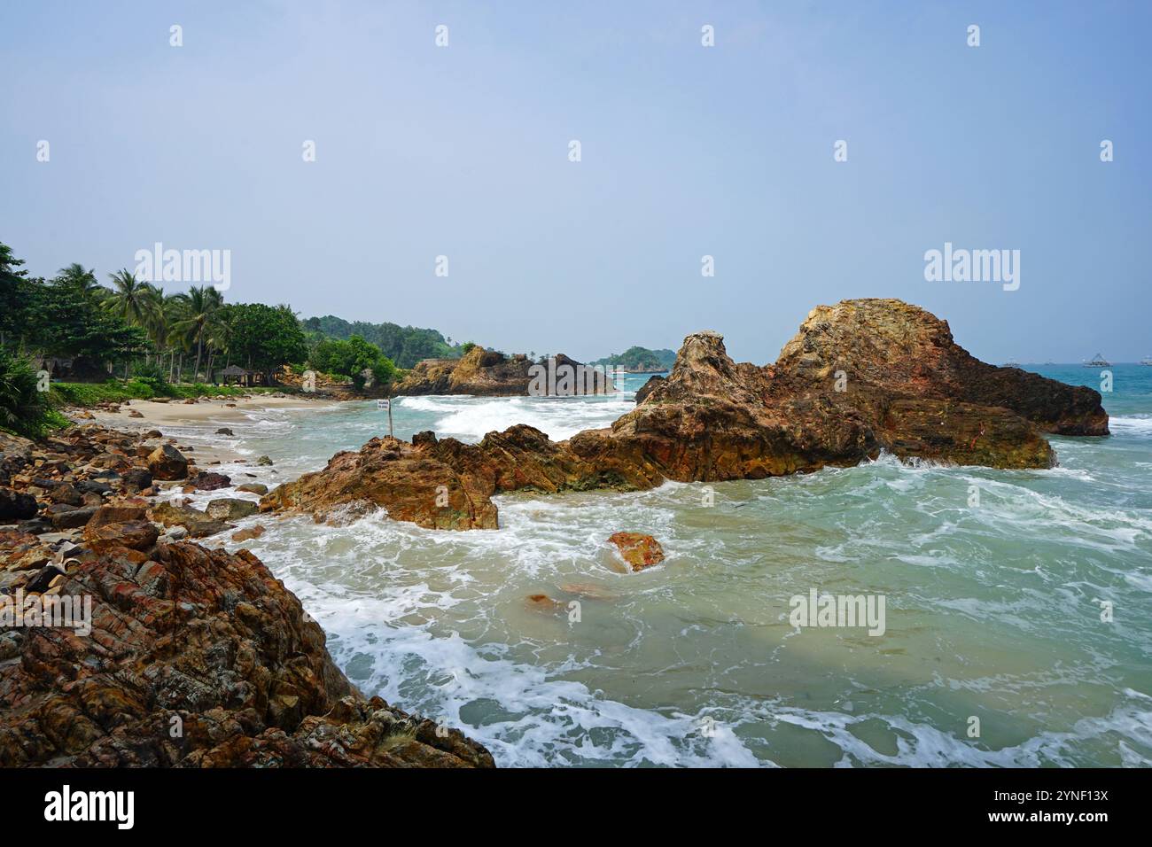 Pantai Marina Beach, Kalianda, Lampung, Sumatera, Indonesia Stock Photo ...