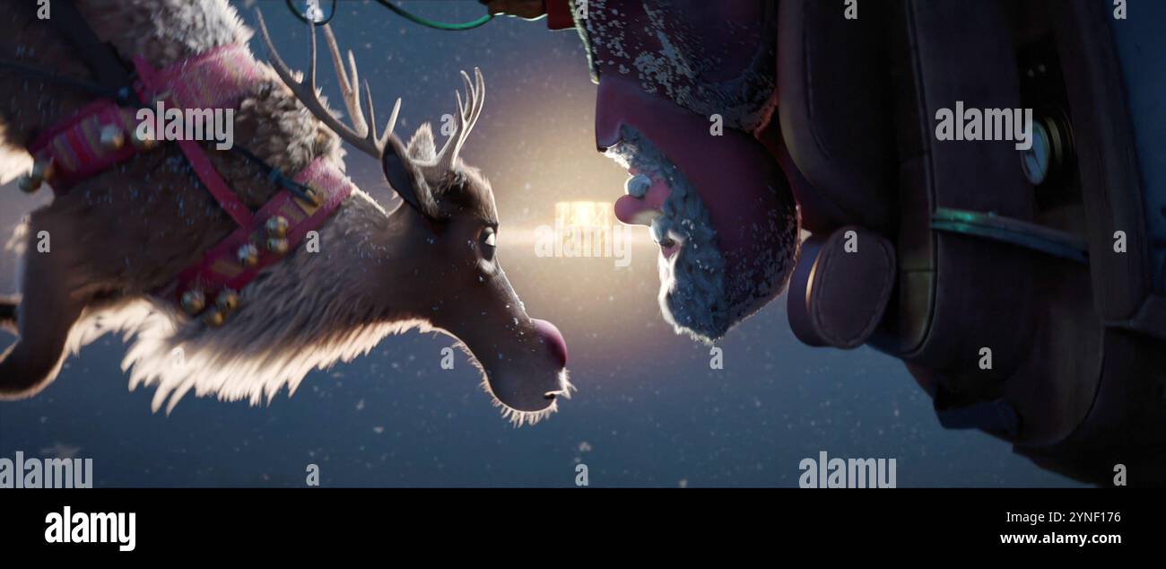 THAT CHRISTMAS, from left: Dasher (voice: Guz Khan), Santa (voice ...