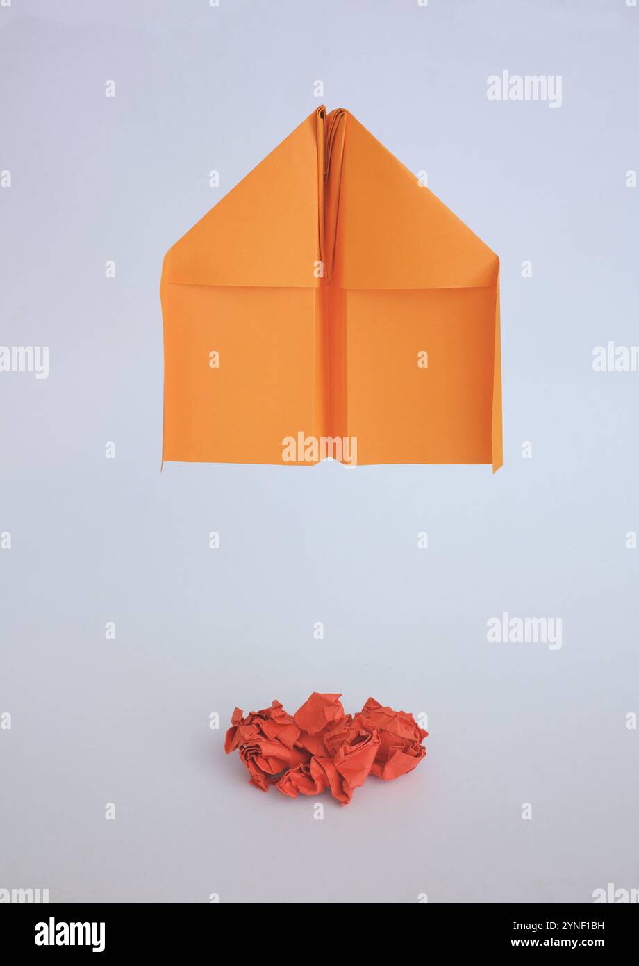 business concept with paper plane taking off, restart in 2025 ...