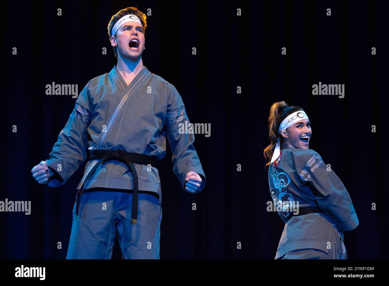 COBRA KAI, from left: Patrick Luwis, Rayna Vallandingham, (Season 6 ...