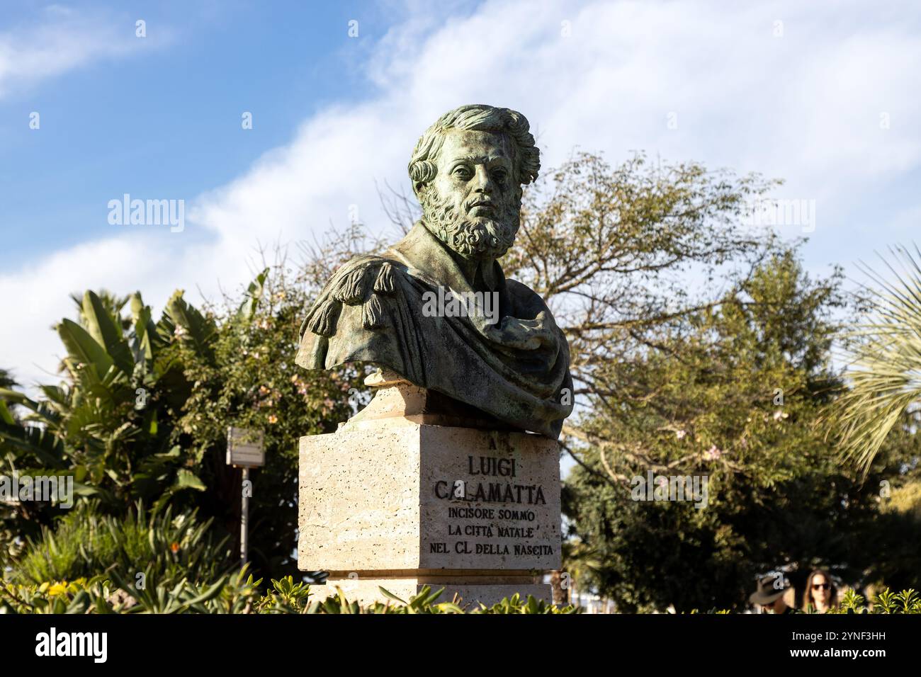 Bust of Luigi Calamatta, a renowned Italian engraver, located in his ...