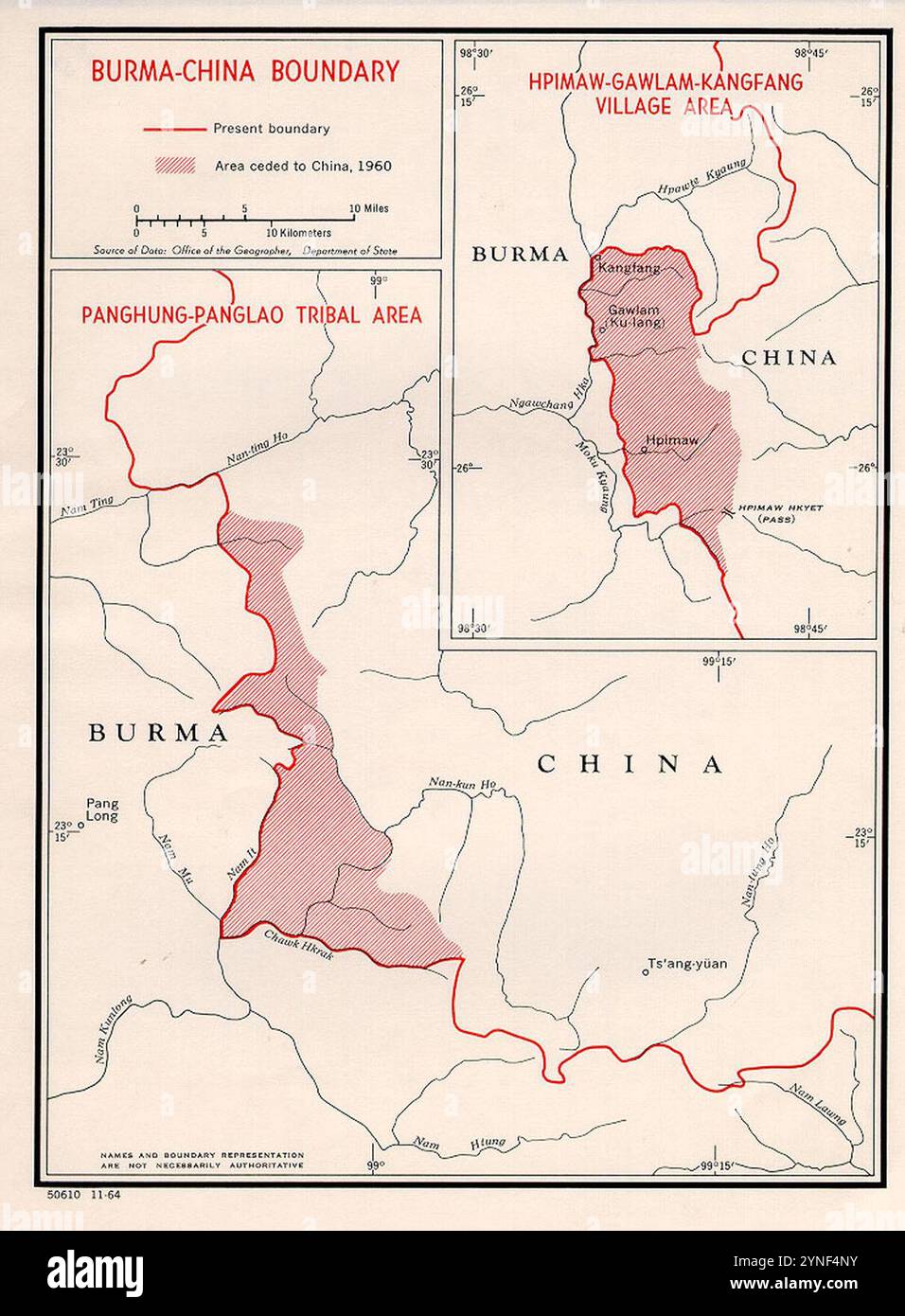 Burma-China border map2 Stock Photo - Alamy