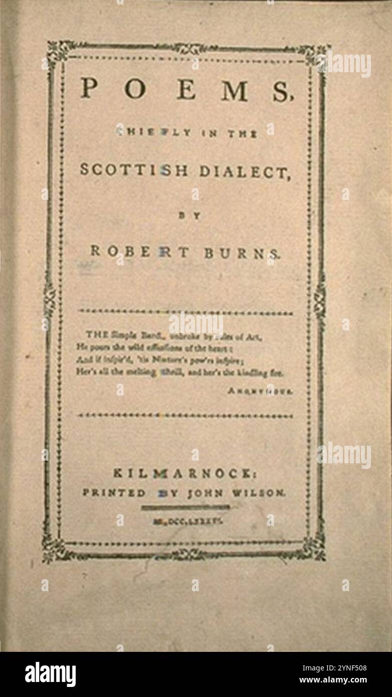Scottish poems hi-res stock photography and images - Alamy