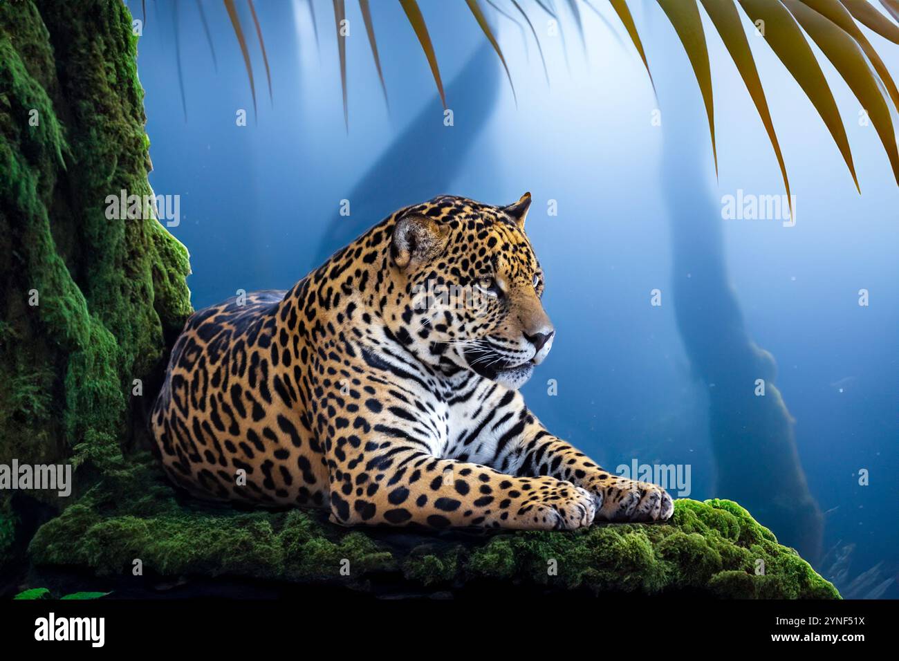 Wild South American jaguar (Panthera onca). Tropical feline "onça ...