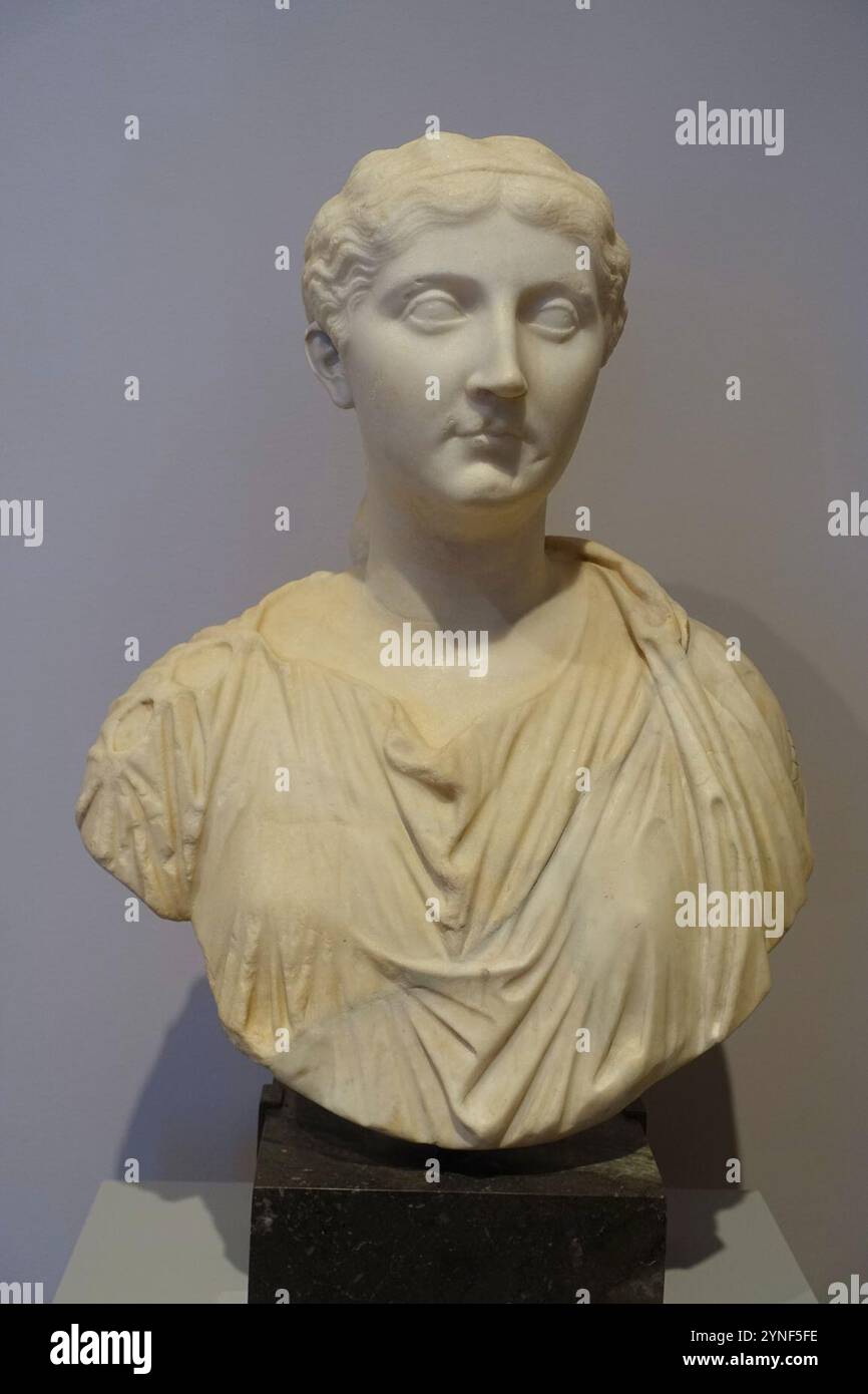Bust of Antonia the Younger, c. 37-54 AD, Roman, Parian marble with ...