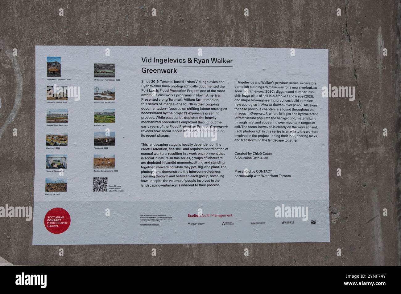 Information sign for postage stamp murals at Canada Post Delivery ...