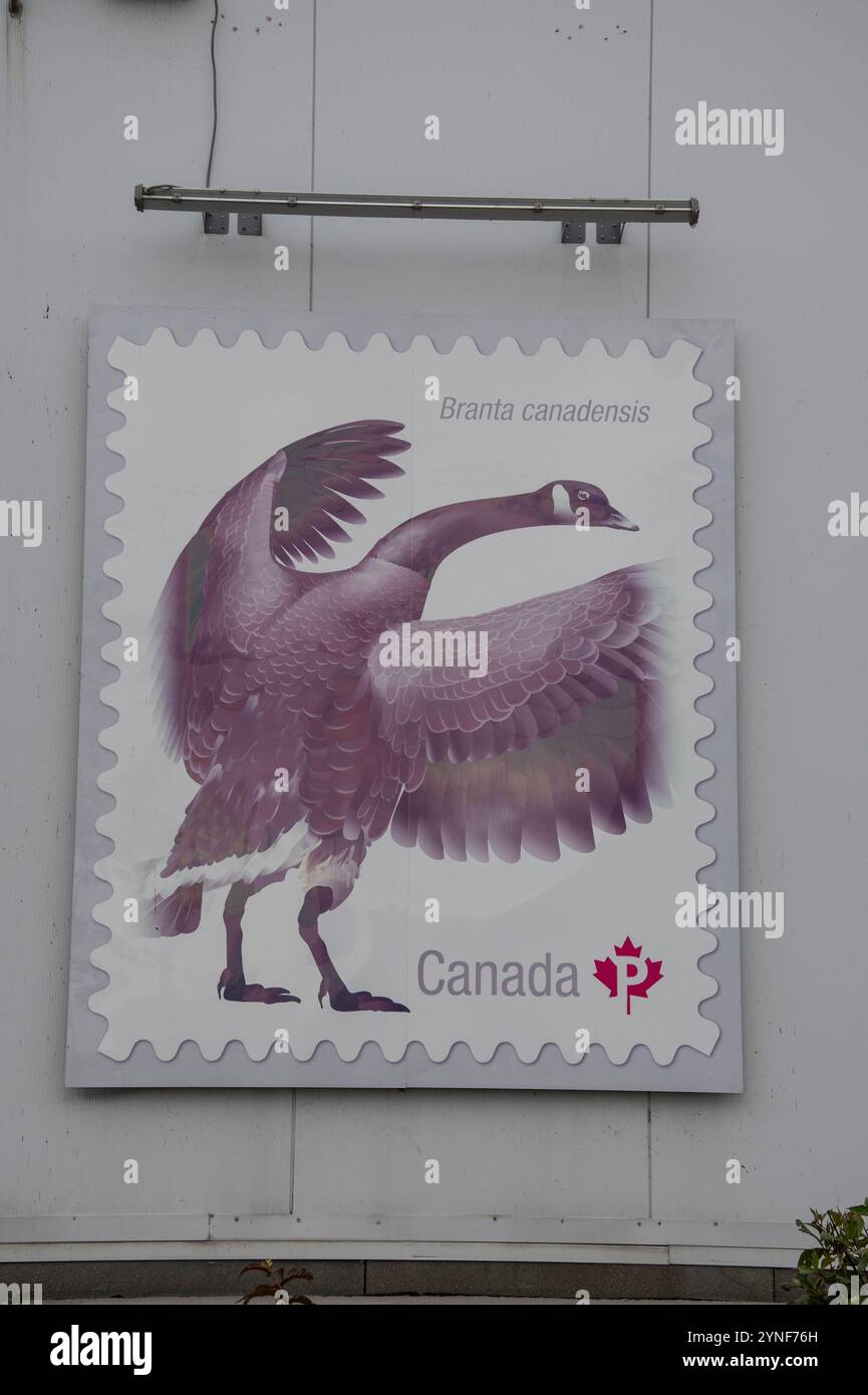 Canada goose postage stamp mural at Canada Post Delivery Centre on ...