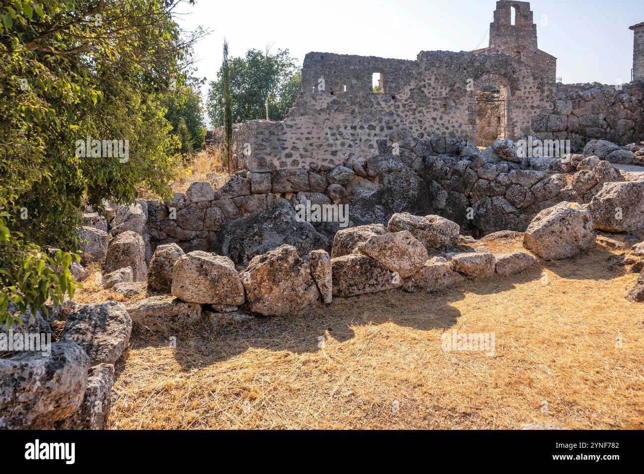 Ancient Greek Ruins of Necromanteion of Acheron near village of ...