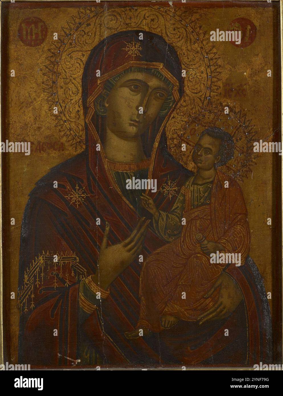 Byzantine School - The Virgin and Child ('Virgin Hodegetria' Stock Photo - Alamy