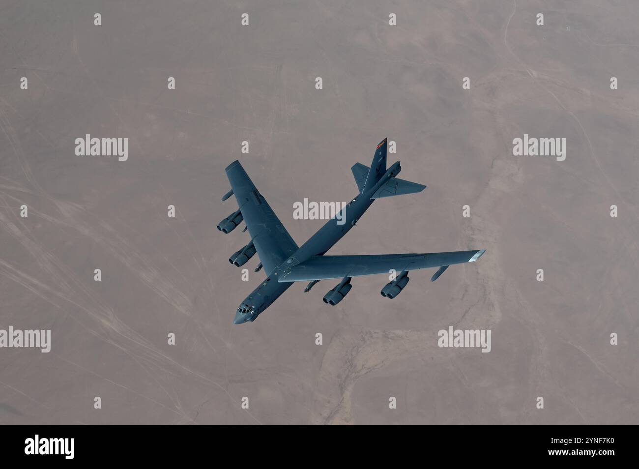 A U.S. Air Force B-52H Stratofortress conducts a combat air patrol in support of Operation ...